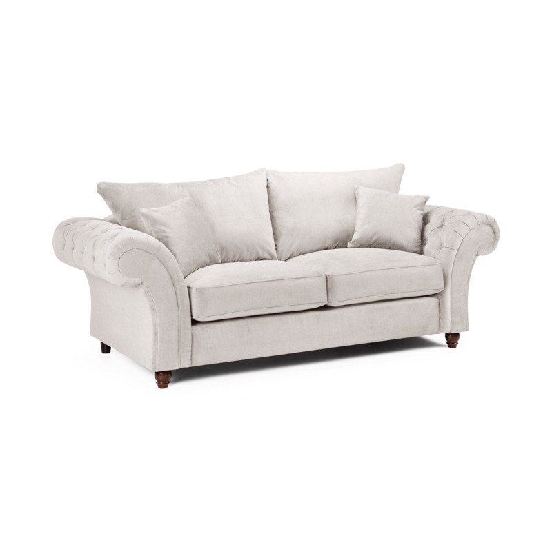 Juno Fullback Sofa Stone 3 Seater - Furniturebox UK by FurnitureBox ...