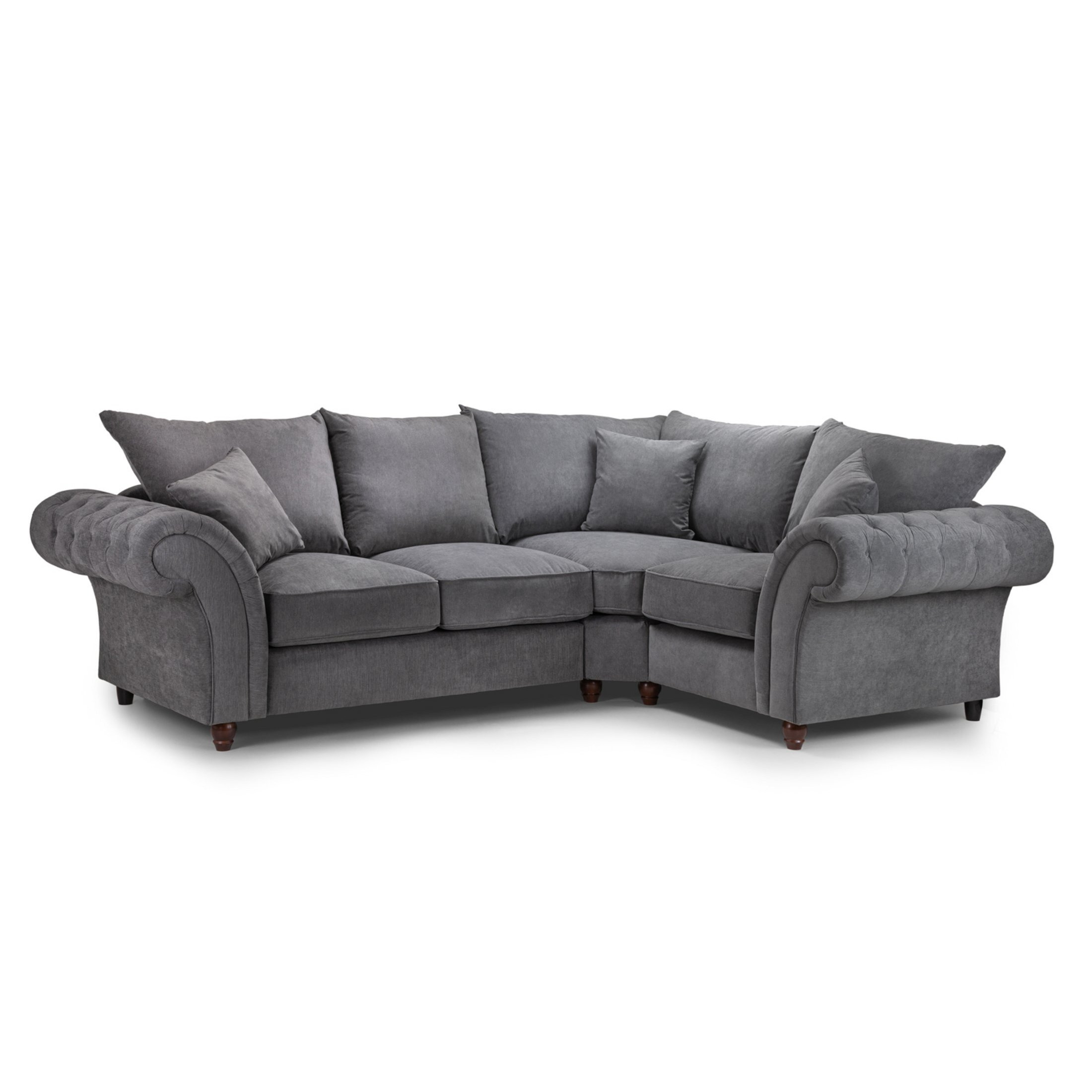 Juno Fullback Sofa Grey Right Hand Facing Corner - Furniturebox UK by ...