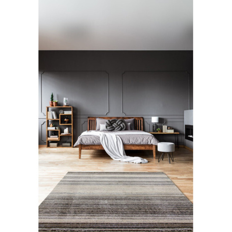 Mystique Linea Laid Back Artsy Rustic Rug in Grey - 120x170cm by ...