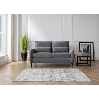 Harry Luxury Charcoal Grey Velvet 2 Seater Sofa by FurnitureBox ...