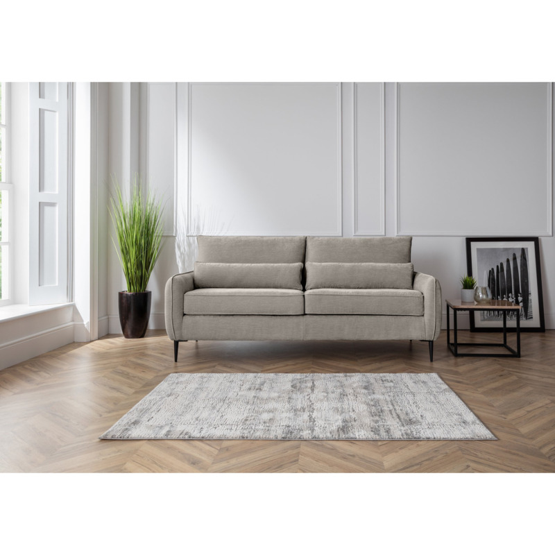 Harry Luxury Velvet 3 Seat Sofa in Putty by FurnitureBox | ufurnish.com