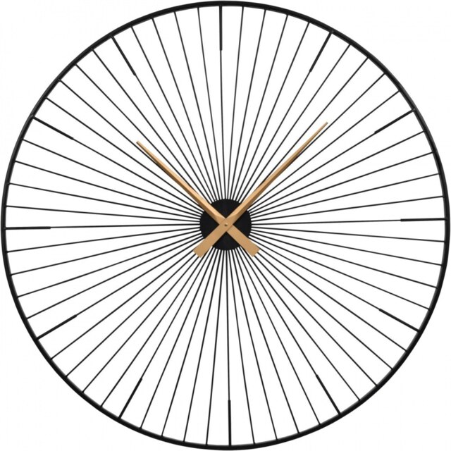 Libra Furniture Oversized Industrial Turbine Black Metal Wall Clock by ...