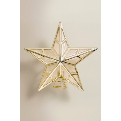 3D Gold-Tone Star Christmas Tree Topper by George at ASDA | ufurnish.com
