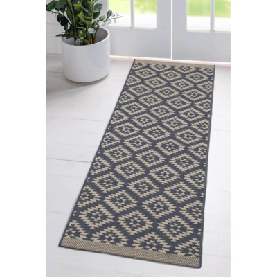 maker Indoor & Outdoor Navy Tile Runner by George at ASDA | uFurnish.com