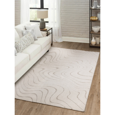 The Rug Edit Axel Ripple Ivory Rug by George at ASDA | ufurnish.com