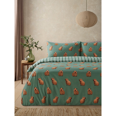 Cute Capybara Reversible Duvet Set by George at ASDA | ufurnish.com