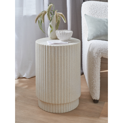Cream Ribbed Side Table by George at ASDA | uFurnish.com