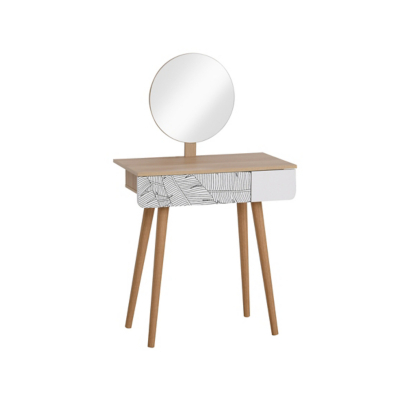HOMCOM Oak Effect Dressing Table With Mirror by George at ASDA ...