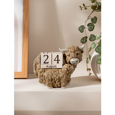 Brown Highland Cow Calendar by George at ASDA | ufurnish.com