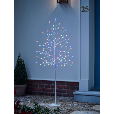White 5ft Berry Pre Lit Tree by George at ASDA | ufurnish.com