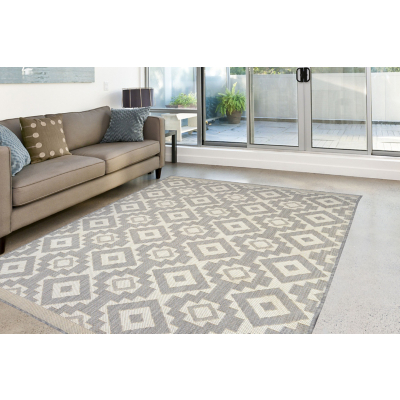 Relay Aztec Grey Indoor & Outdoor Rug by George at ASDA | ufurnish.com