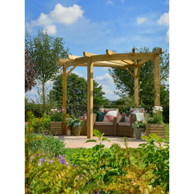 Forest Garden Premium 90 Degree Radial Pergola by George at ASDA ...