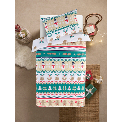 Green Gingerbread Fairisle Duvet Set by George at ASDA | uFurnish.com