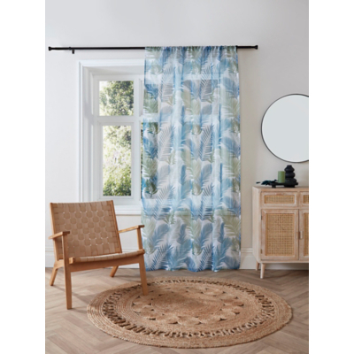 Fusion Tropical Print Voile Panel in Teal by George at ASDA | uFurnish.com