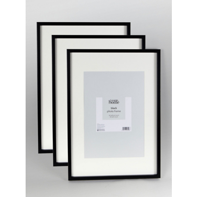 Black A3 Photo Frame - Set of 3 by George at ASDA | ufurnish.com