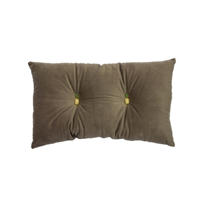 Paoletti Grey Pineapple Velvet Cushion by George at ASDA | ufurnish.com