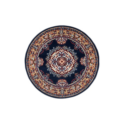 maker Navy Maestro Traditional Circle Rug by George at ASDA | ufurnish.com