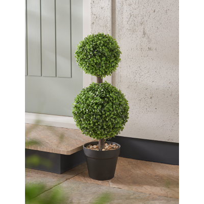 Green Artificial Double Ball Topiary Tree by George at ASDA | ufurnish.com