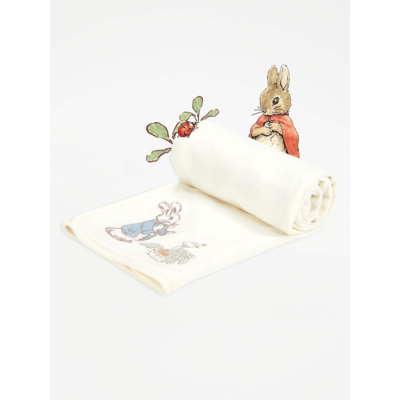Peter Rabbit Natural Jersey Blanket by George at ASDA | ufurnish.com