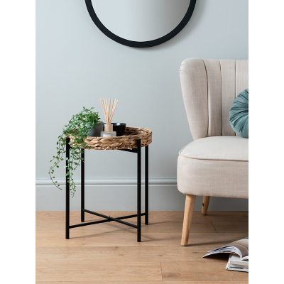 Natural Water Hyacinth Side Table by George at ASDA | ufurnish.com