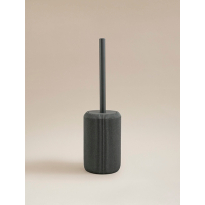 Charcoal Grey Sandstone Ribbed Toilet Brush by George at ASDA ...