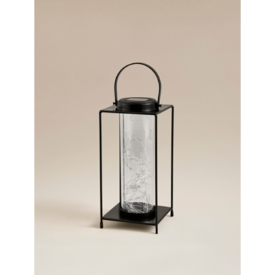 Black Solar Lantern Light With Candle by George at ASDA | ufurnish.com