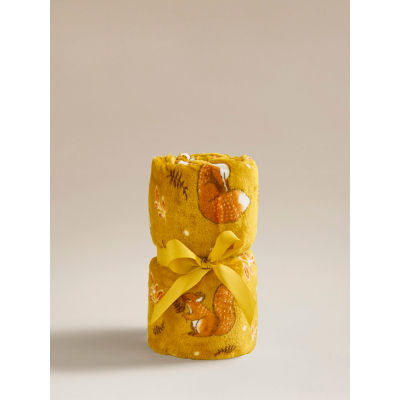 Orange Autumn Animals Super-Soft Throw - 120cm x 150cm by George at ...