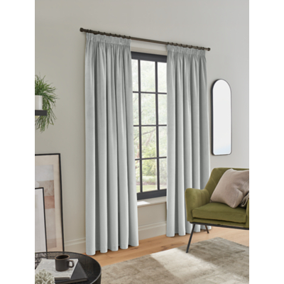 Grey Matte Velvet Pencil Pleat Curtains by George at ASDA | ufurnish.com
