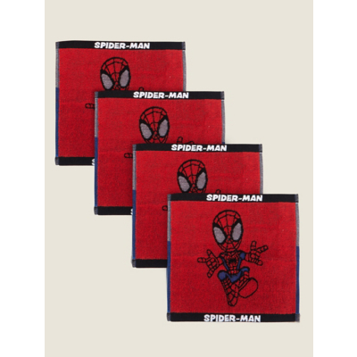 Marvel Spider-Man Face Cloth - Set of 4 by George at ASDA | ufurnish.com
