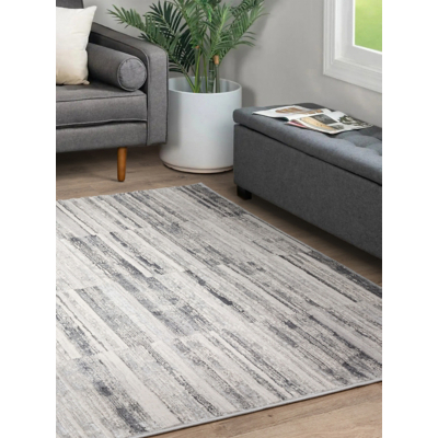 The Rug Edit Ritz Stripe Charcoal Rug by George at ASDA | ufurnish.com