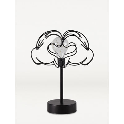 Disney Mickey Mouse Wire Hands Black Table Lamp by George at ASDA ...