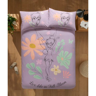 Disney Tinkerbell Bloom Lilac Duvet Set by George at ASDA | ufurnish.com