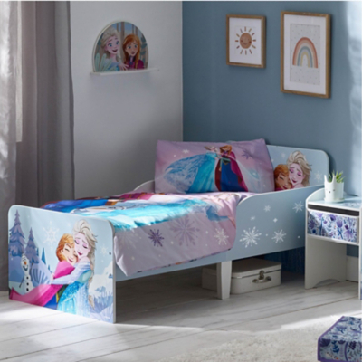 Disney Frozen Wooden Toddler Bed with Guarded Sides by George at ASDA ...