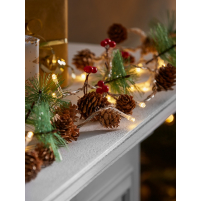 20 Pine Cone Garland String Lights by George at ASDA | ufurnish.com