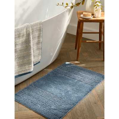 Stacey Solomon Blue Textured Bath Mat Range by George at ASDA ...