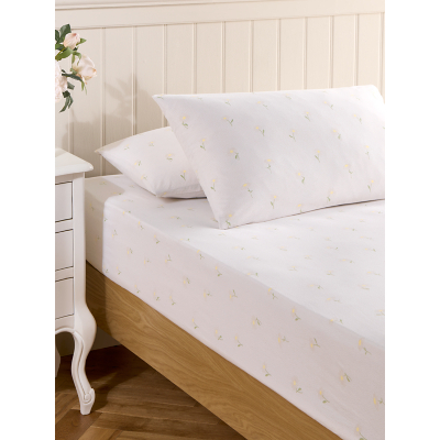 Stacey Solomon Cream Daisy 100% Cotton Fitted Sheet by George at ASDA ...