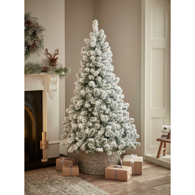 White 6ft Eliza Flocked Snowy Pine Christmas Tree by George at ASDA ...