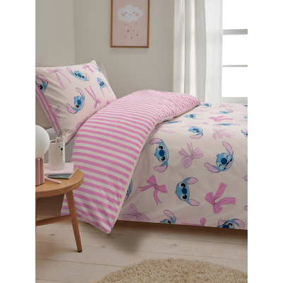 Disney Stitch Pink Bows Reversible Duvet Set by George at ASDA ...