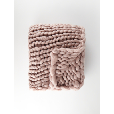 Pink Chunky Hand Knitted Throw - 150cm x 120 cm by George at ASDA ...