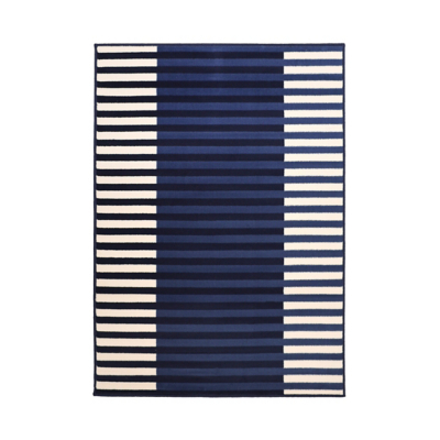 maker Maestro Multi Stripe Rug Navy by George at ASDA | ufurnish.com