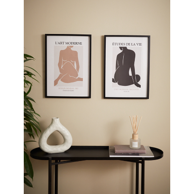 Black Body Art Print A3 Frame - Set of 2 by George at ASDA | ufurnish.com