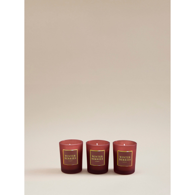 Red Winter Berries 3 Votive Gift Set by George at ASDA | ufurnish.com