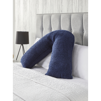 Downland Navy V-Shape Fleece Pillow by George at ASDA | ufurnish.com