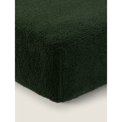 Dark Green Teddy Plain Fitted Sheet by George at ASDA | ufurnish.com