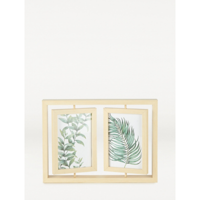 Natural Wooden Rotating Photo Frame 6x4 inch by George at ASDA ...