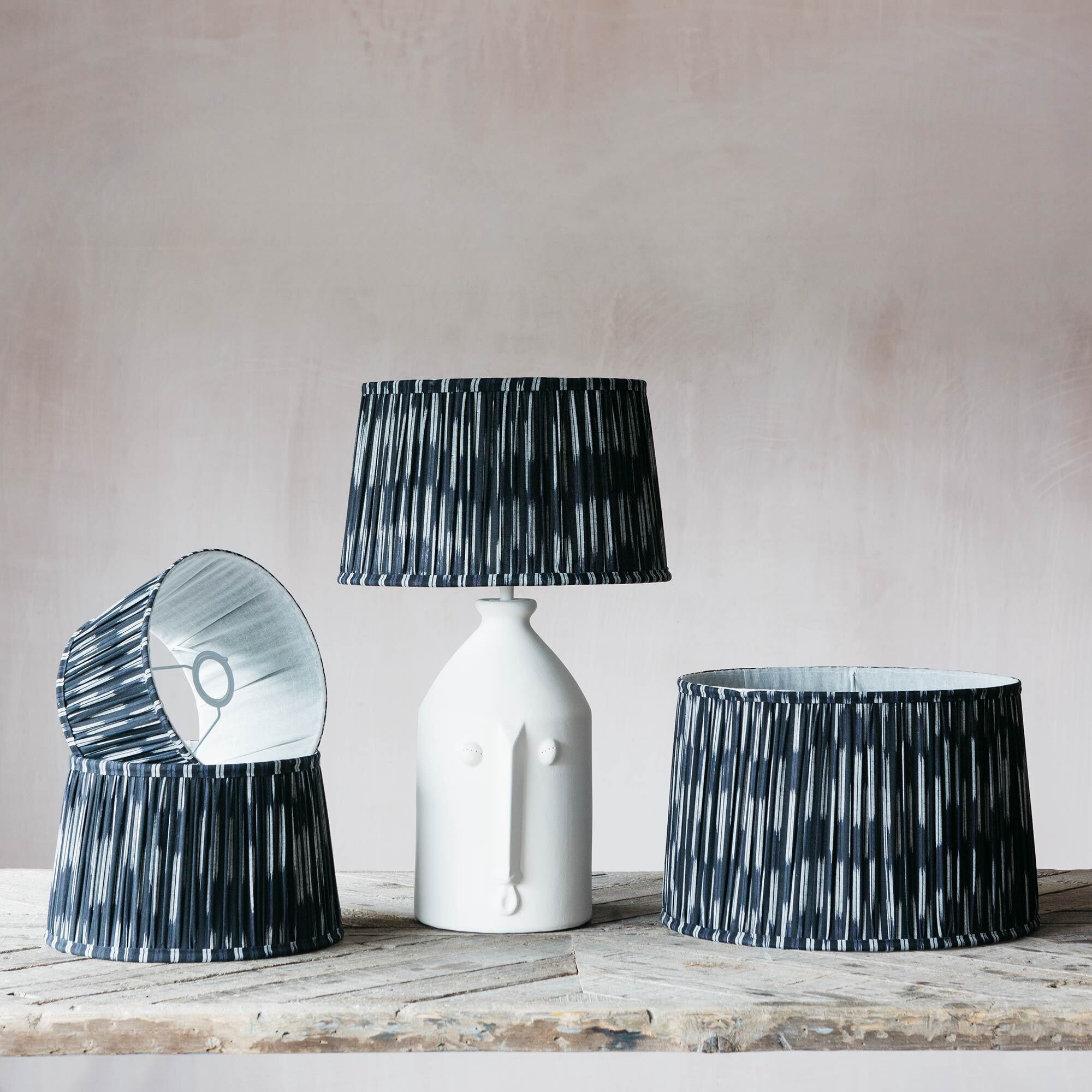 "Graham and Green 10"" Black Pleated Ikat Lamp Shade" by Graham & Green ...