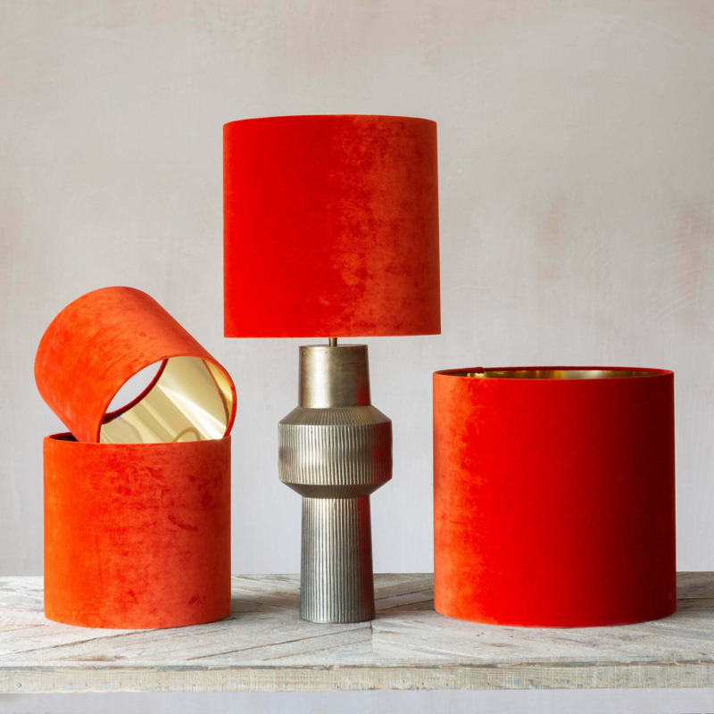 "12"" Tall Carnelian Velvet Lamp Shade" by Graham & Green | ufurnish.com