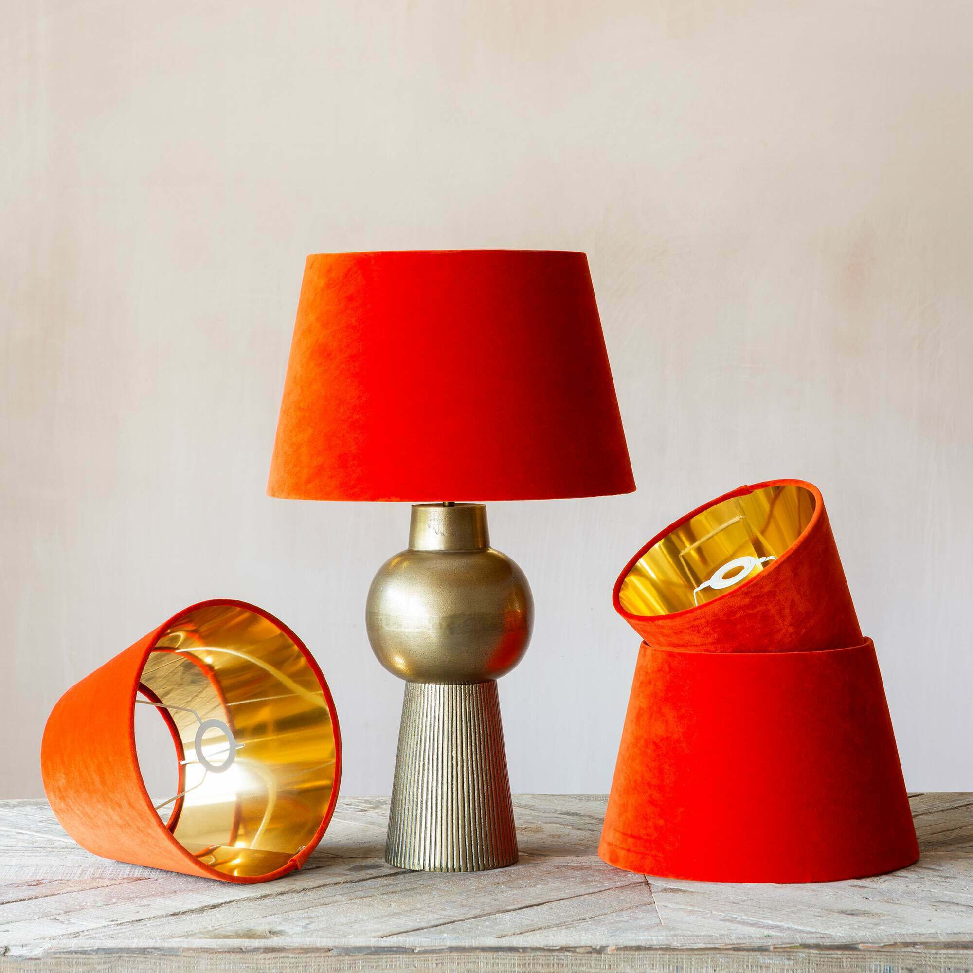 "16"" Retro Carnelian Velvet Lamp Shade" by Graham & Green | ufurnish.com