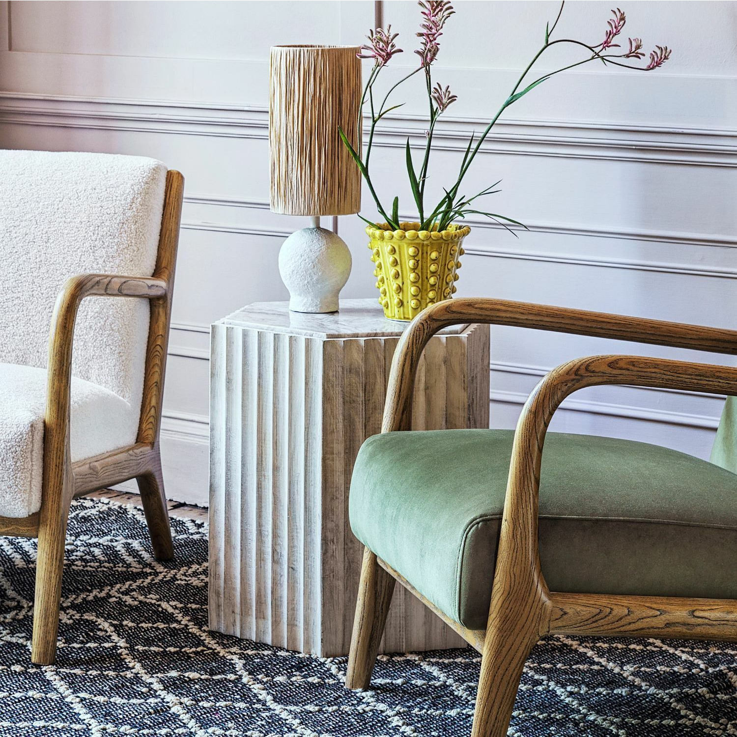 Graham and Green Eckley Marble Side Table by Graham & Green | ufurnish.com