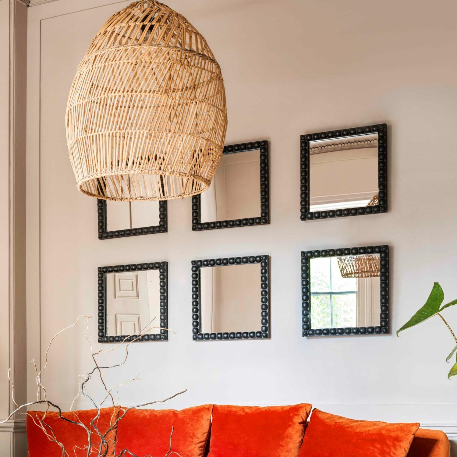 Graham and Green Barnaby Black Square Wall Mirror by Graham & Green ...